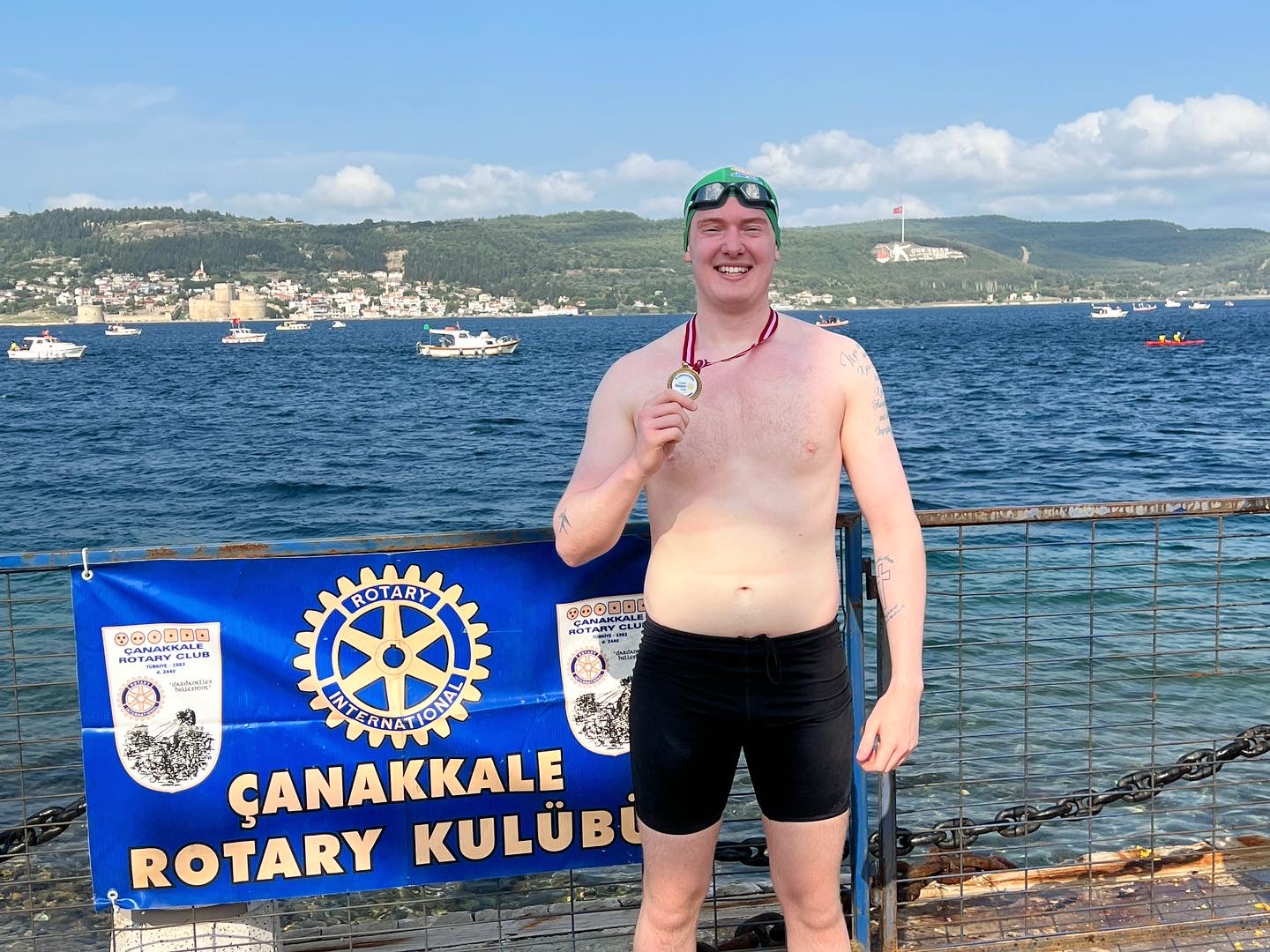 Louis swims across the infamous Hellespont following in Lord Byron’s ...